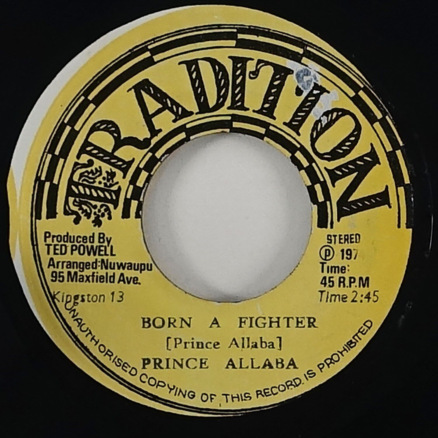 popsike.com - Prince Allaba (Prince Alla) "Born A Fighter" Reggae 45 ...