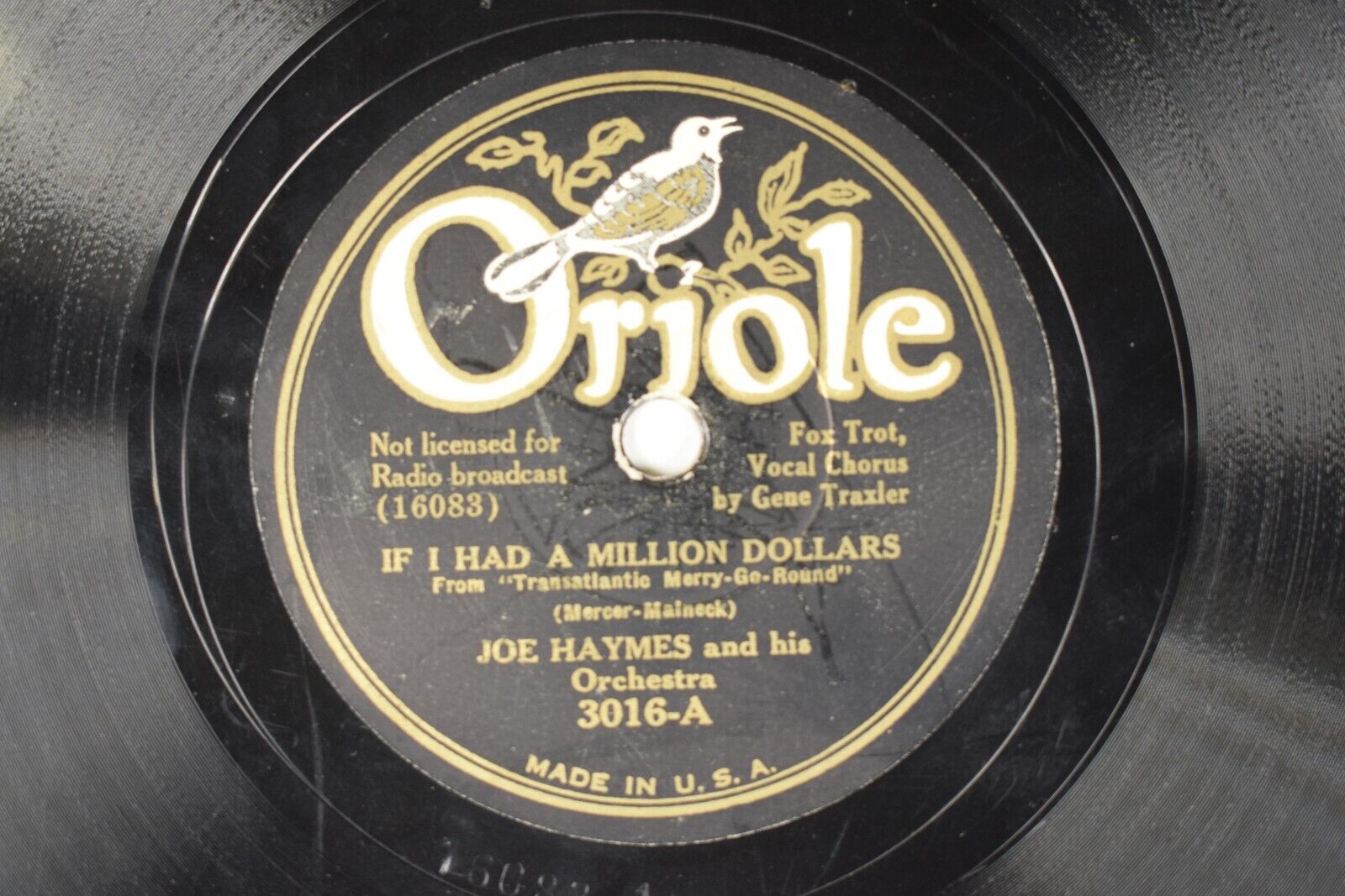 popsike.com - Vintage If I Had A Million Dollars 78 RPM Oriole- Joe ...