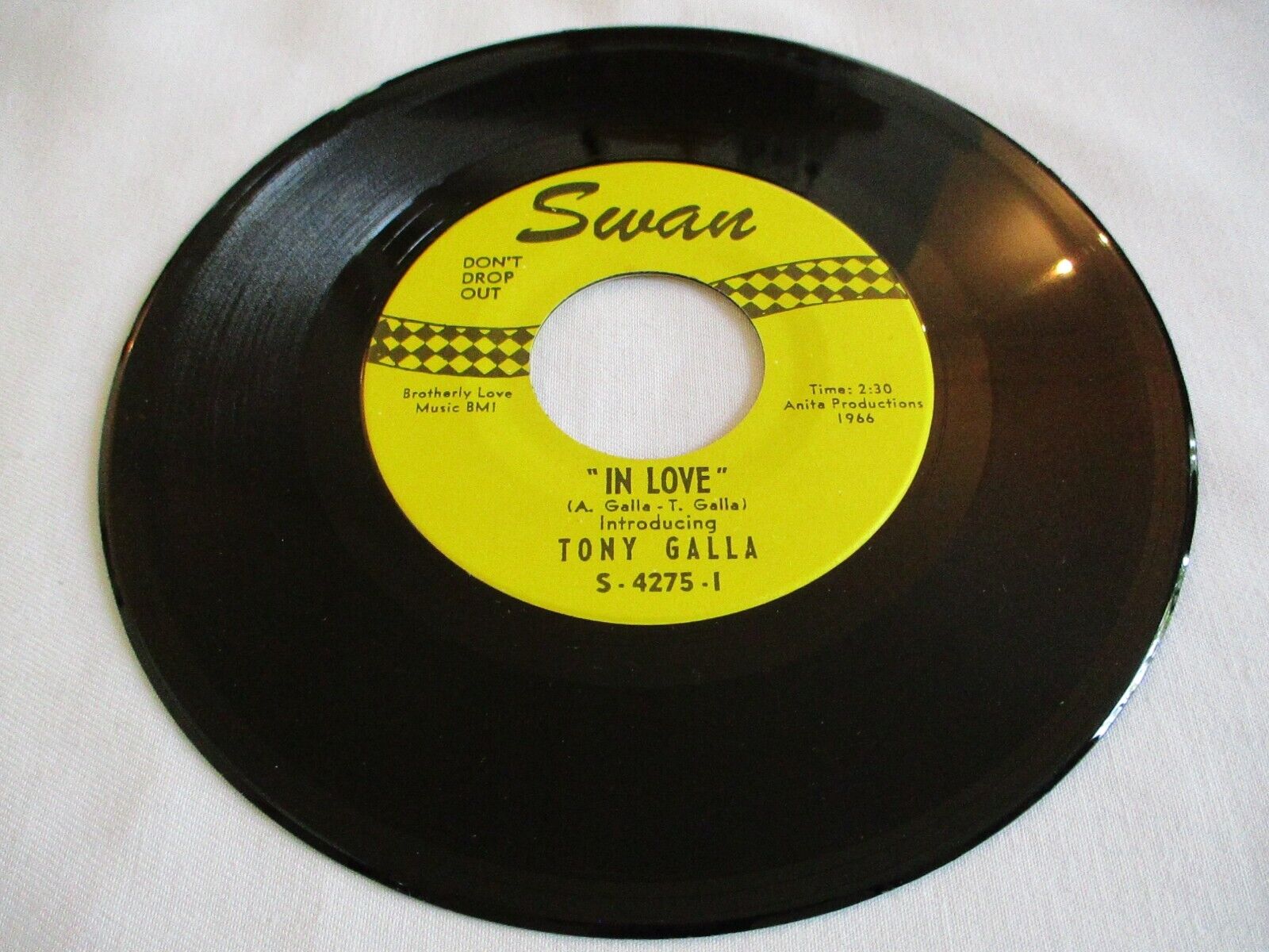 popsike.com - TONY GALLA - IN LOVE / GUYS GO FOR GIRLS - SWAN REPRO ...