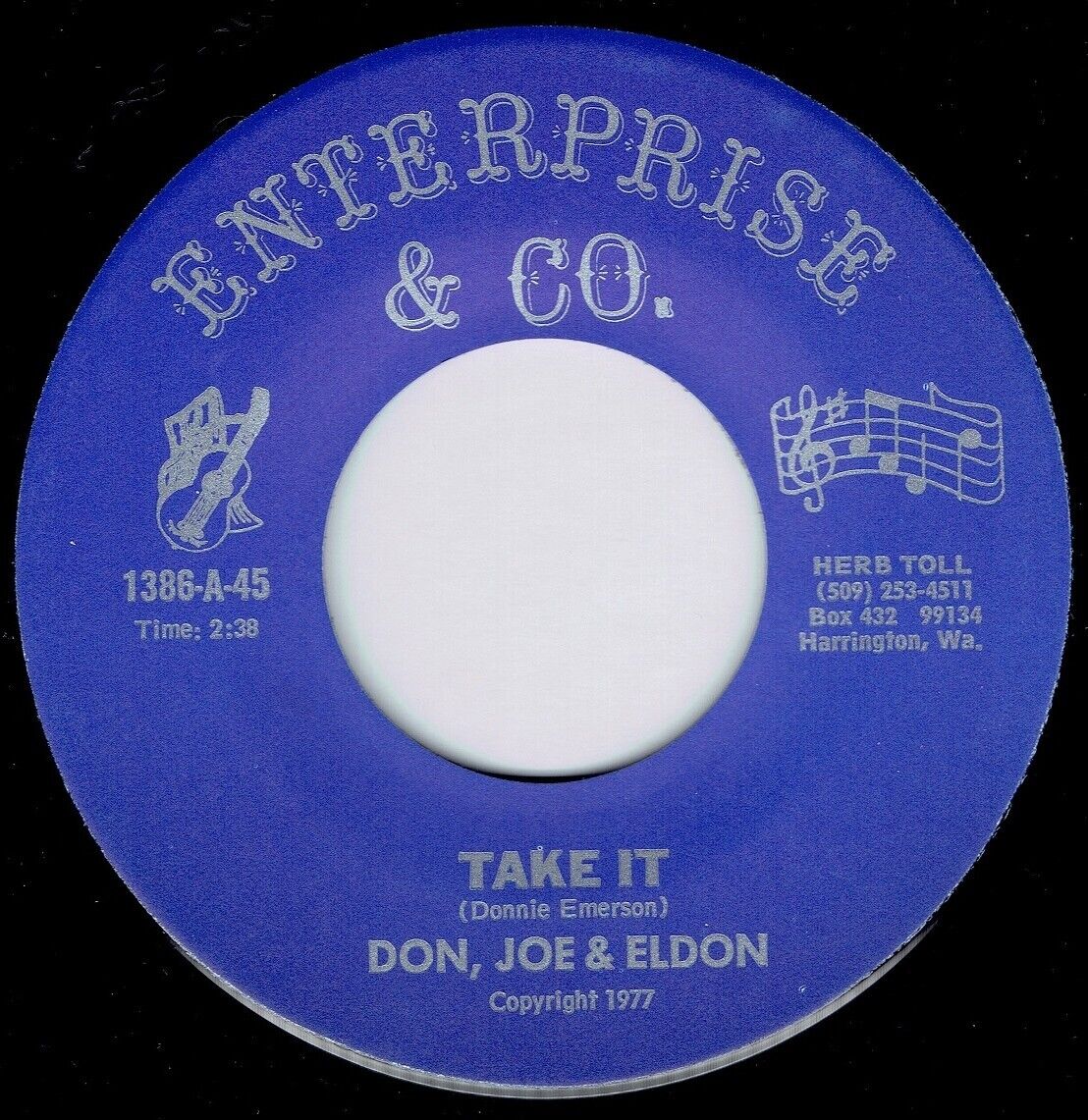 popsike.com - DON, JOE & ELDON 45-1977-Take It (Enterprise & Co.) Moody ...