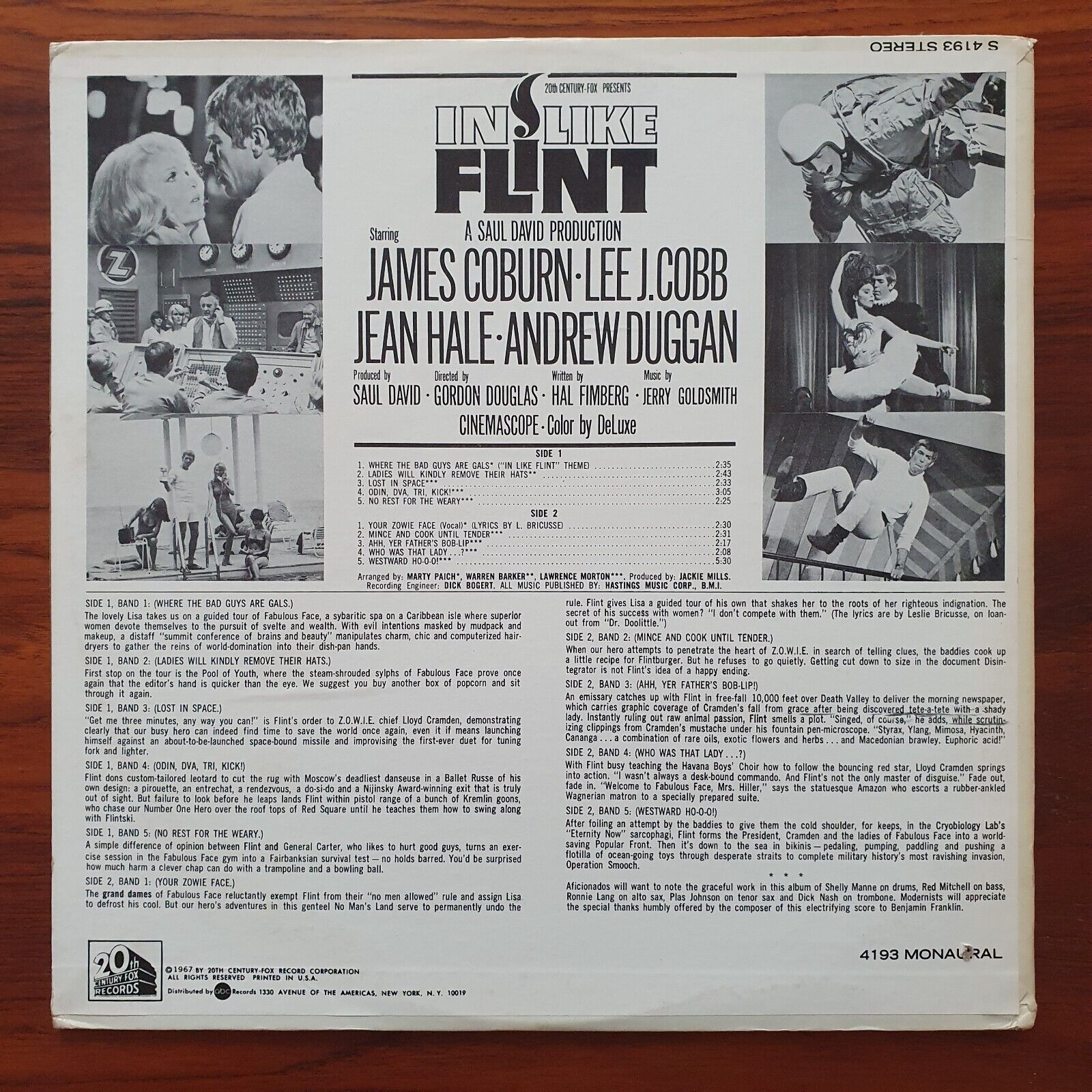 popsike.com - VINYL IN LIKE FLINT Jerry Goldsmith SOUNDTRACK OST 4193 ...