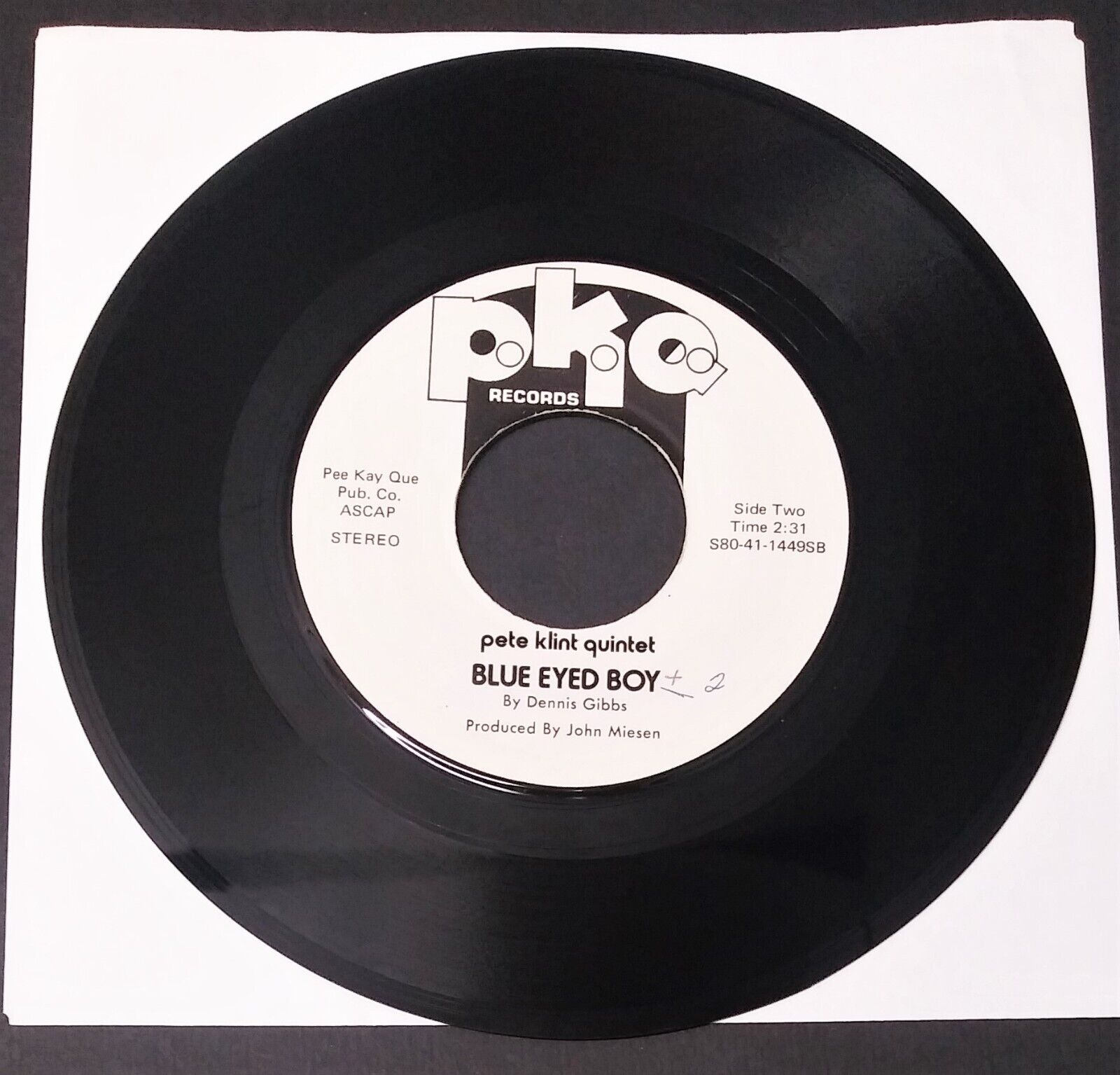 popsike.com - 45 rpm Iowa garage soul PETE KLINT QUINTET Friday Night ...