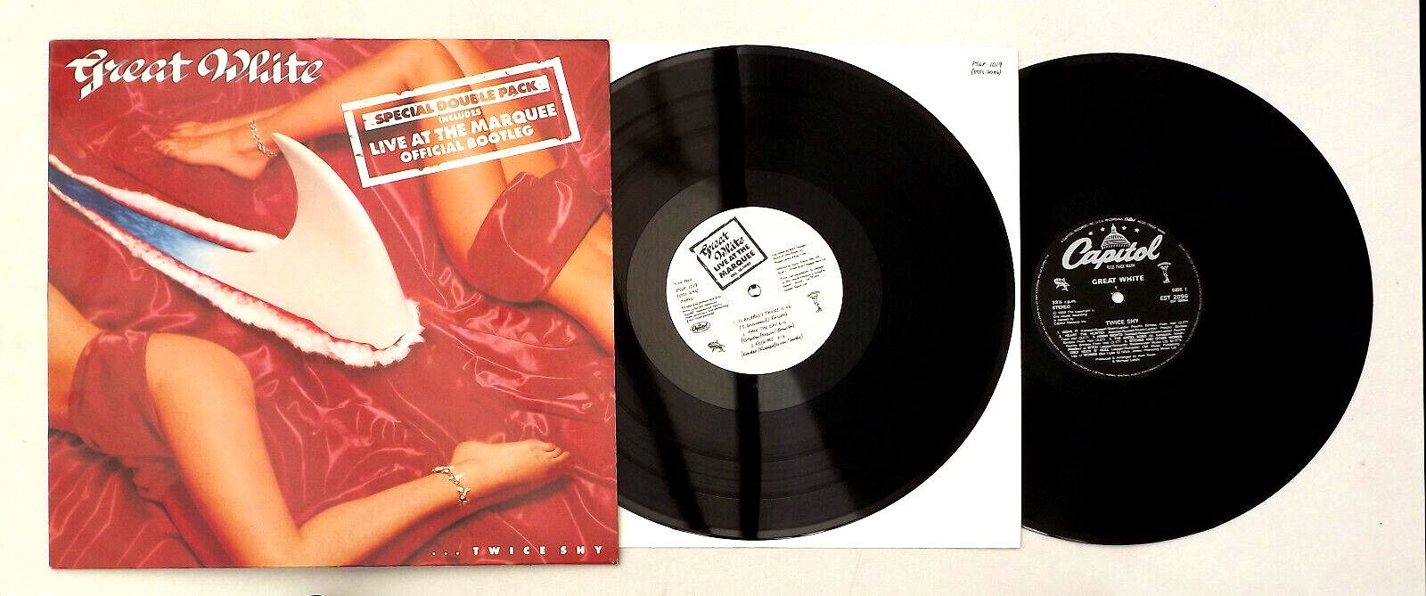 popsike.com - Great White 2xVinyl LP, Twice Shy + Live At The Marquee ...