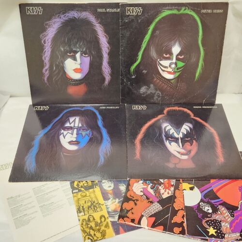 popsike.com - Original 1978 KISS Band Solo Albums With All 4 Posters ...