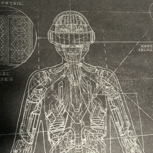 popsike.com - Daft Punk **Robot Design Schematic Posters** from Random ...