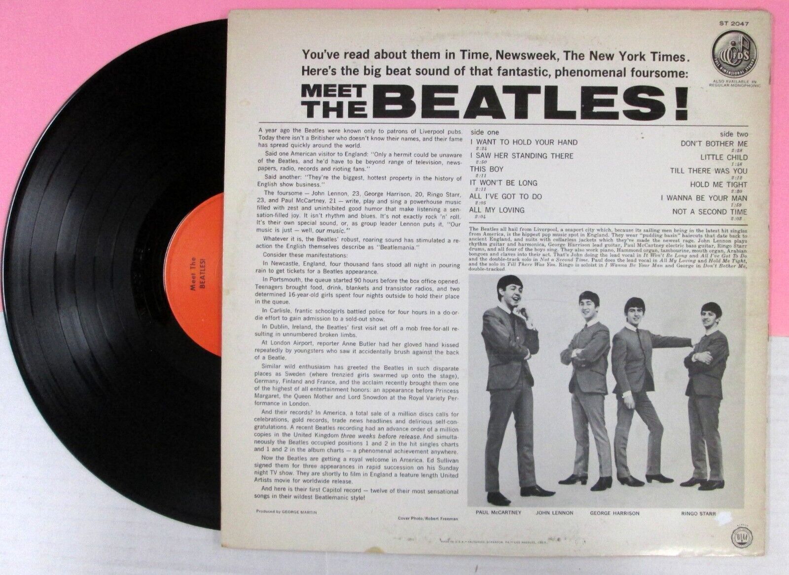 popsike.com - The BEATLES Meet The Beatles 1976 ORANGE Label LP "All My ...