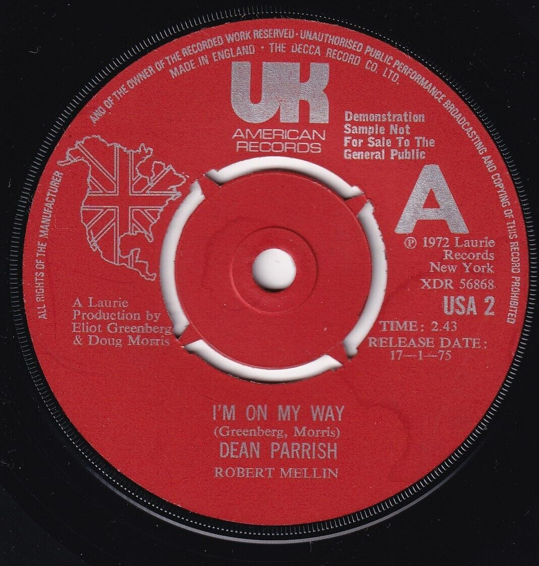 popsike.com - 70s Northern Soul DEAN PARRISH I'm on my way Rare 1975 UK ...