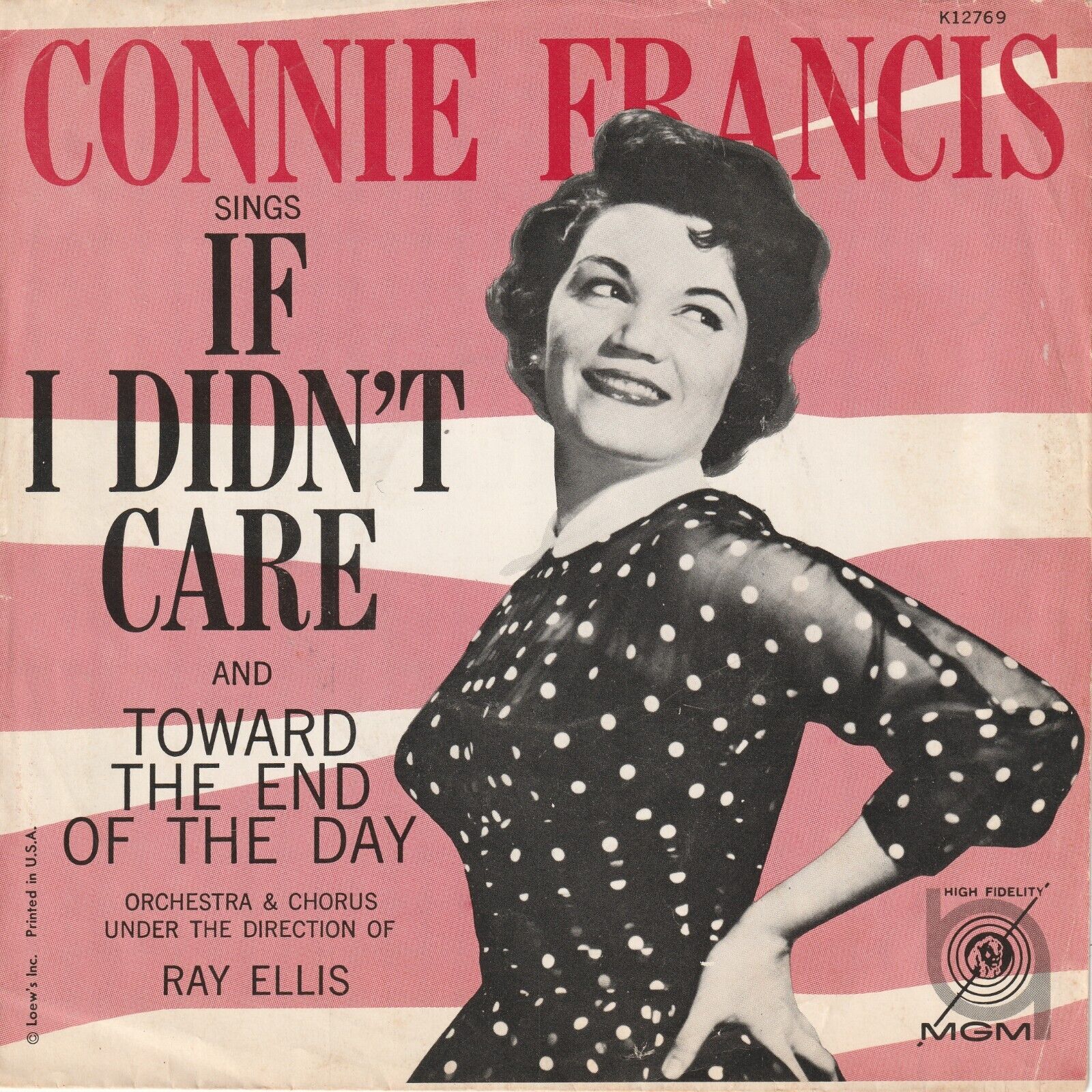 popsike.com - Connie Francis "If I Didn't care" 1959 MGM 12769 Record & Rare MGM Picture Slv ...