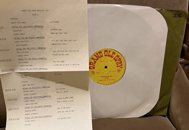popsike.com - GRAND OLE OPRY Radio Show No. 216 - RARE Radio Show w ...