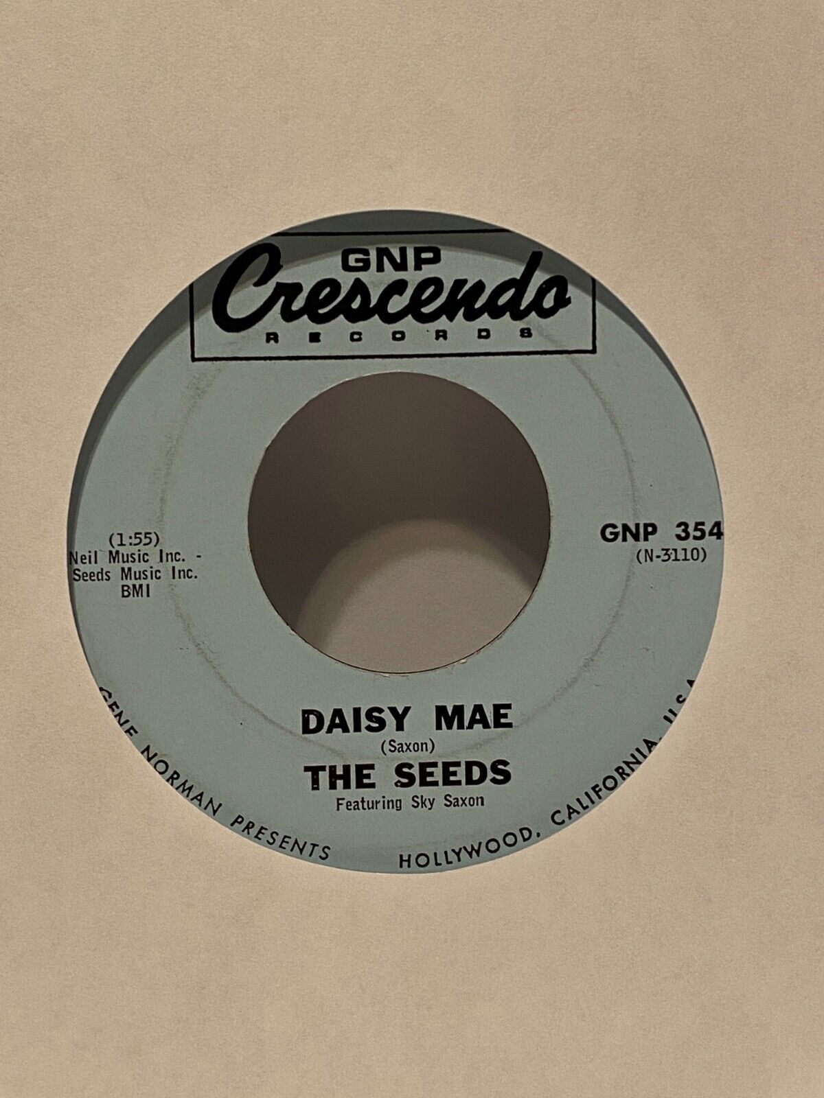 popsike.com - The Seeds: Daisy Mae / Can't Seem To Make You Mine 7" 45 ...