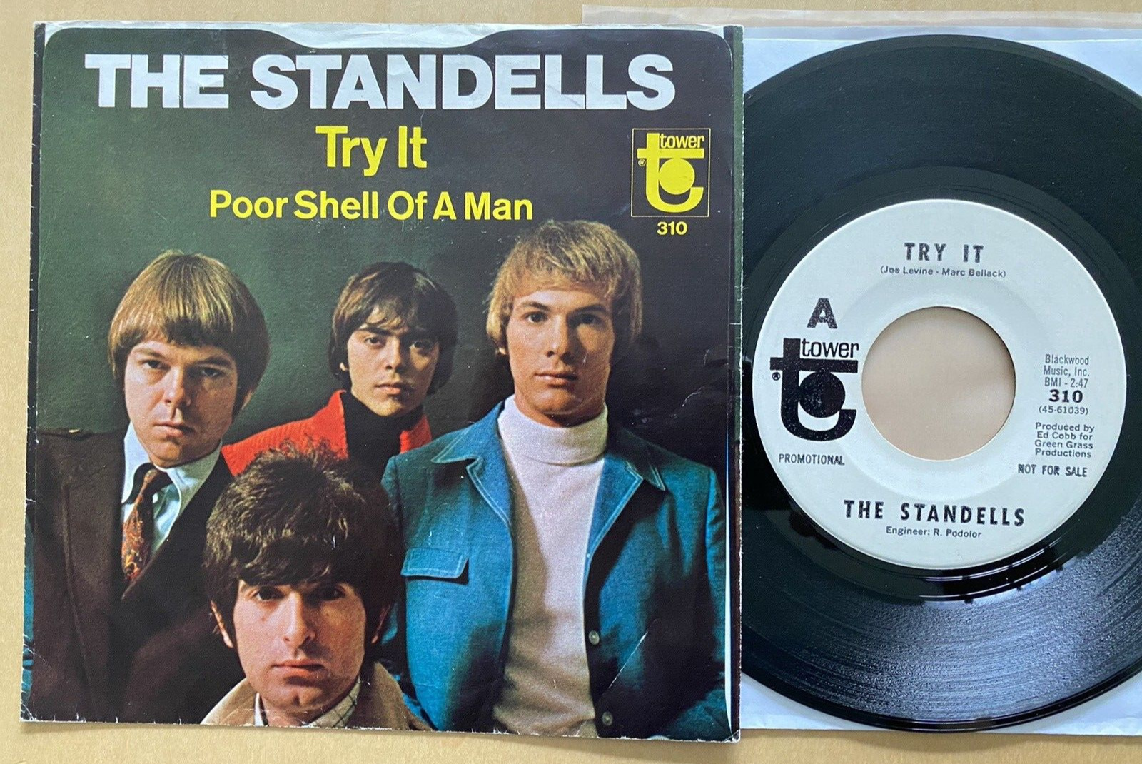 popsike.com - THE STANDELLS- TRY IT / POOR SHELL OF A MAN 1967 PROMO 45 ...