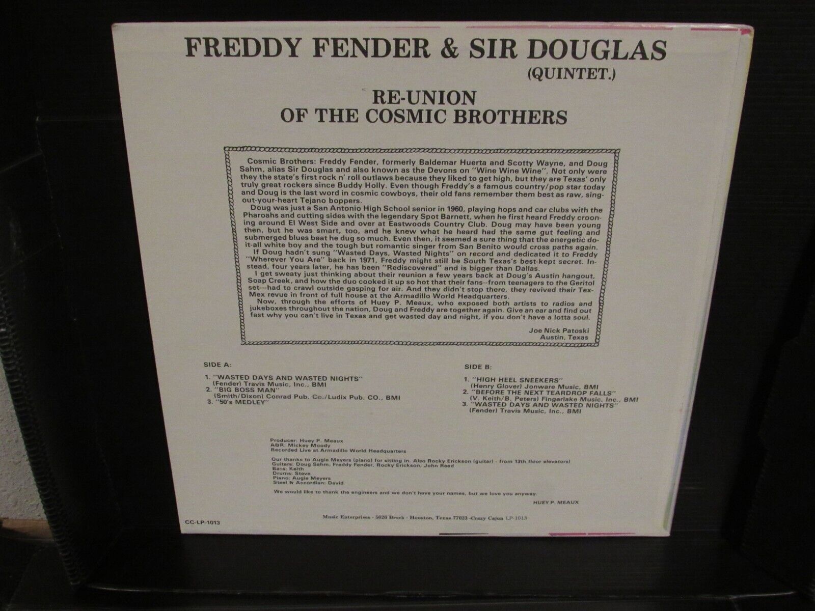 popsike.com - Freddy Fender & Sir Douglas Quintet "Re-Union of the ...
