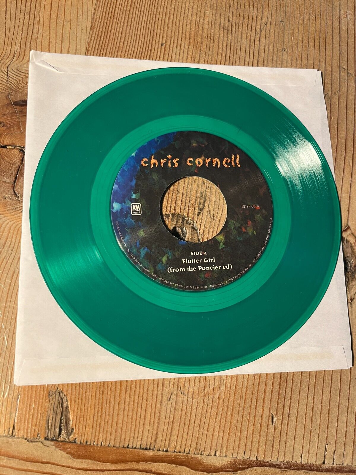 popsike.com - CHRIS CORNELL Flutter Girl/Sunshower RARE GREEN VINYL ...
