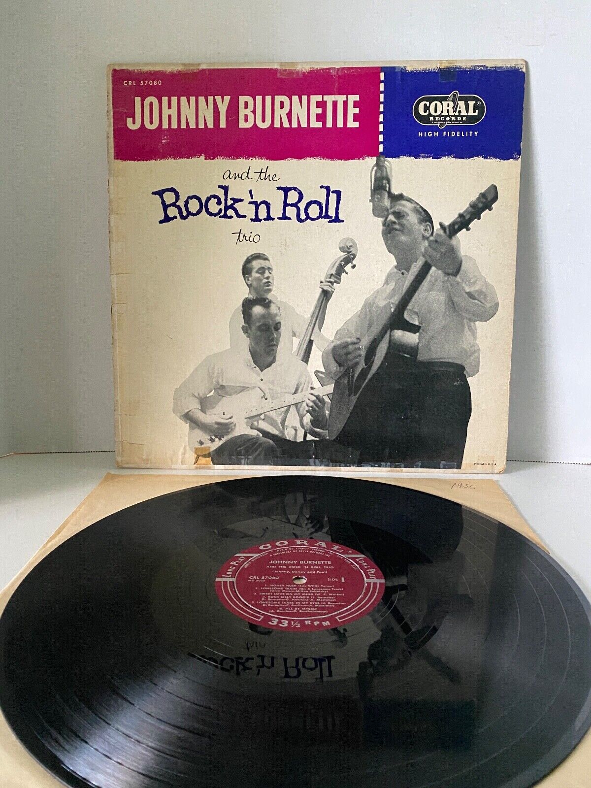 popsike.com - RARE JOHNNY BURNETTE TRIO ORIGINAL ROCKABILLY GRAIL LP ...