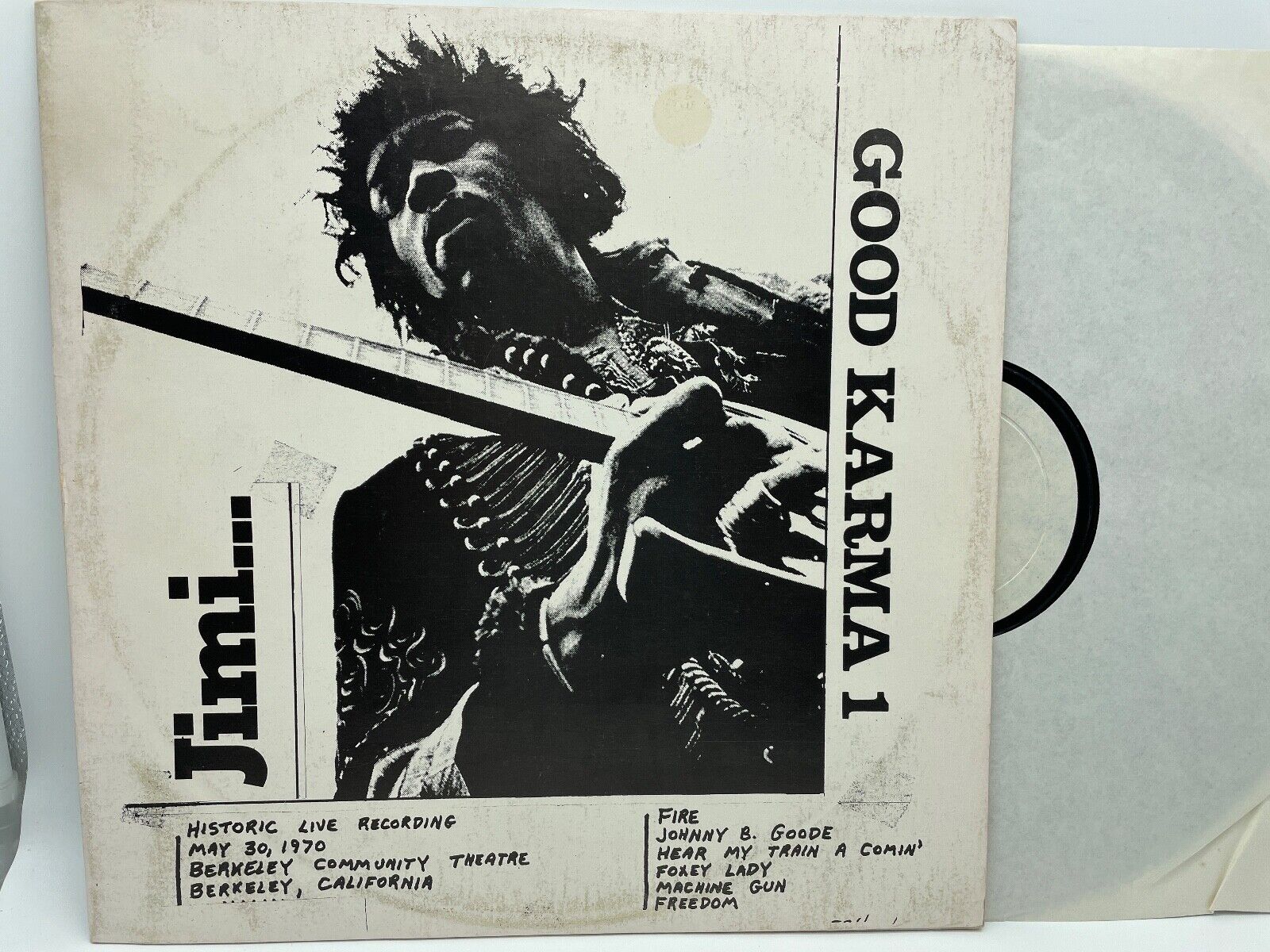 popsike.com - Jimi Hendrix – Good Karma 1 - Live 1972 at Berkeley, CA ...