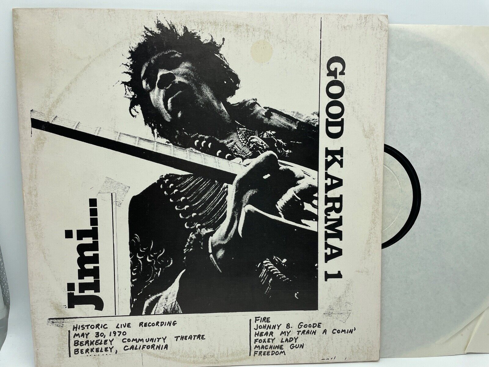 popsike.com - Jimi Hendrix – Good Karma 1 - Live 1972 at Berkeley, CA - NEAR MINT VINYL ...