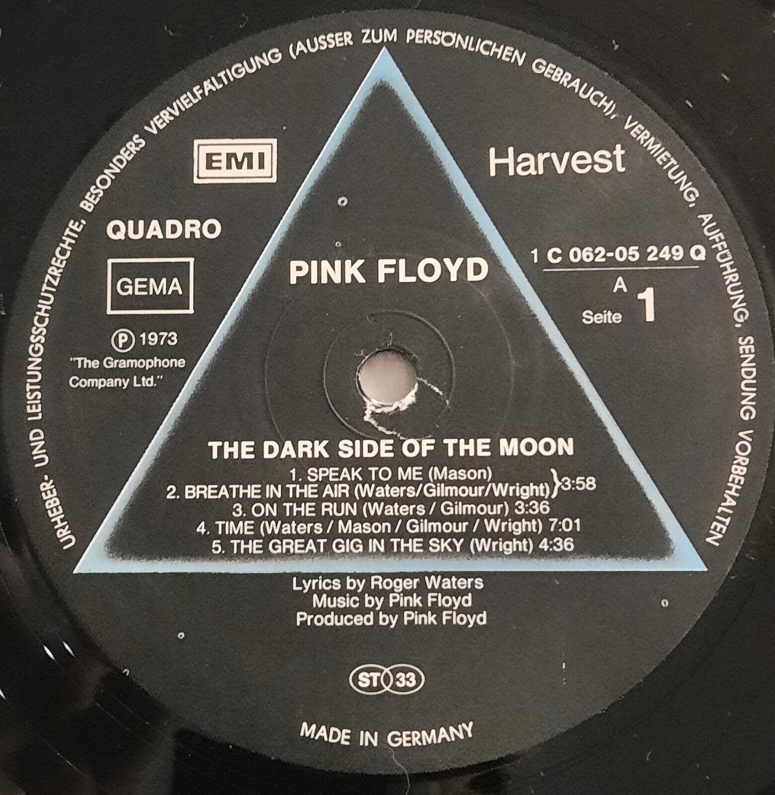popsike.com - PINK FLOYD - Dark SIde of the Moon- QUAD SQ Vinyl ...