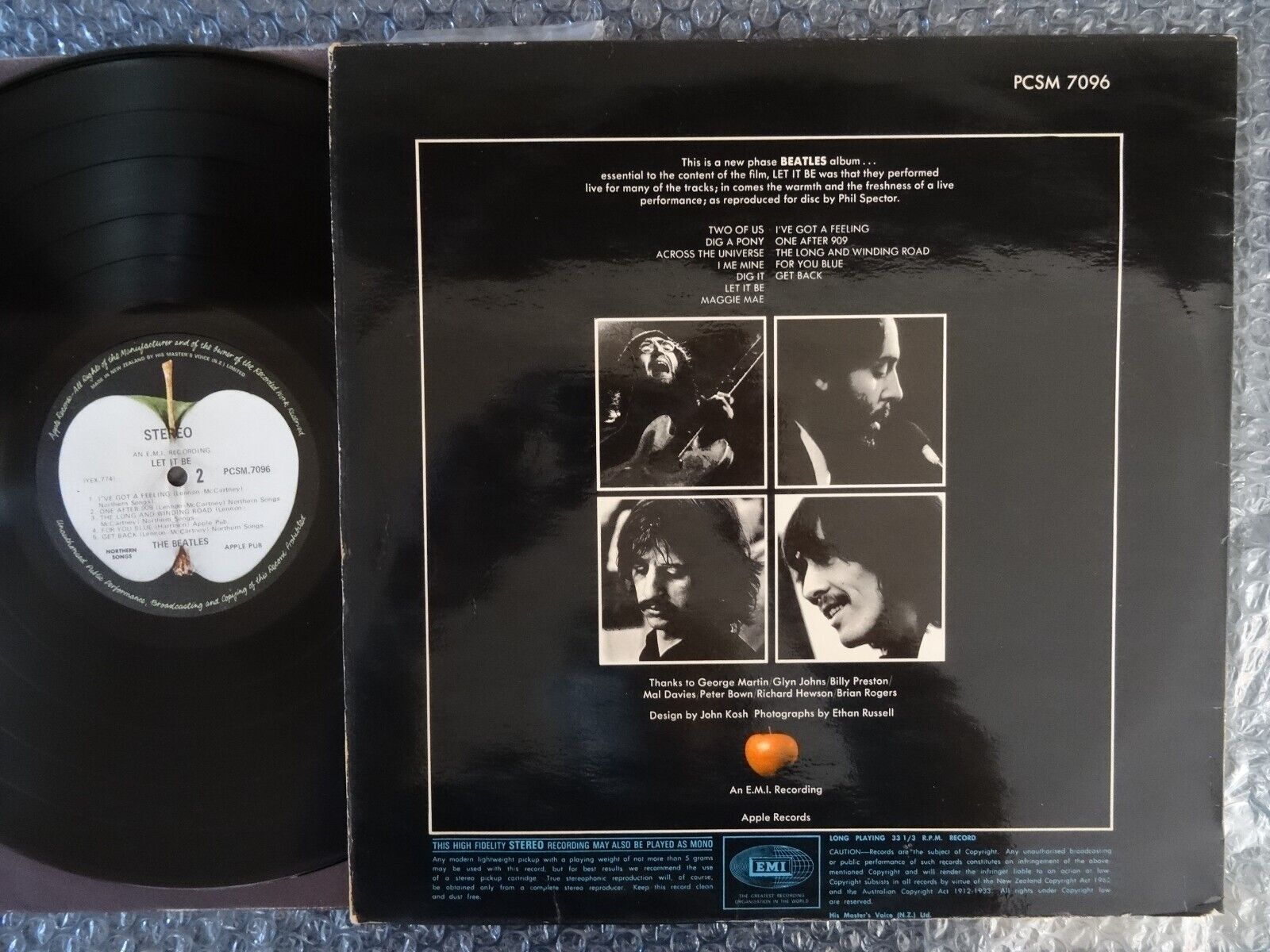 popsike.com - The BEATLES "let it be" Rare New Zealand 1st press Apple ...