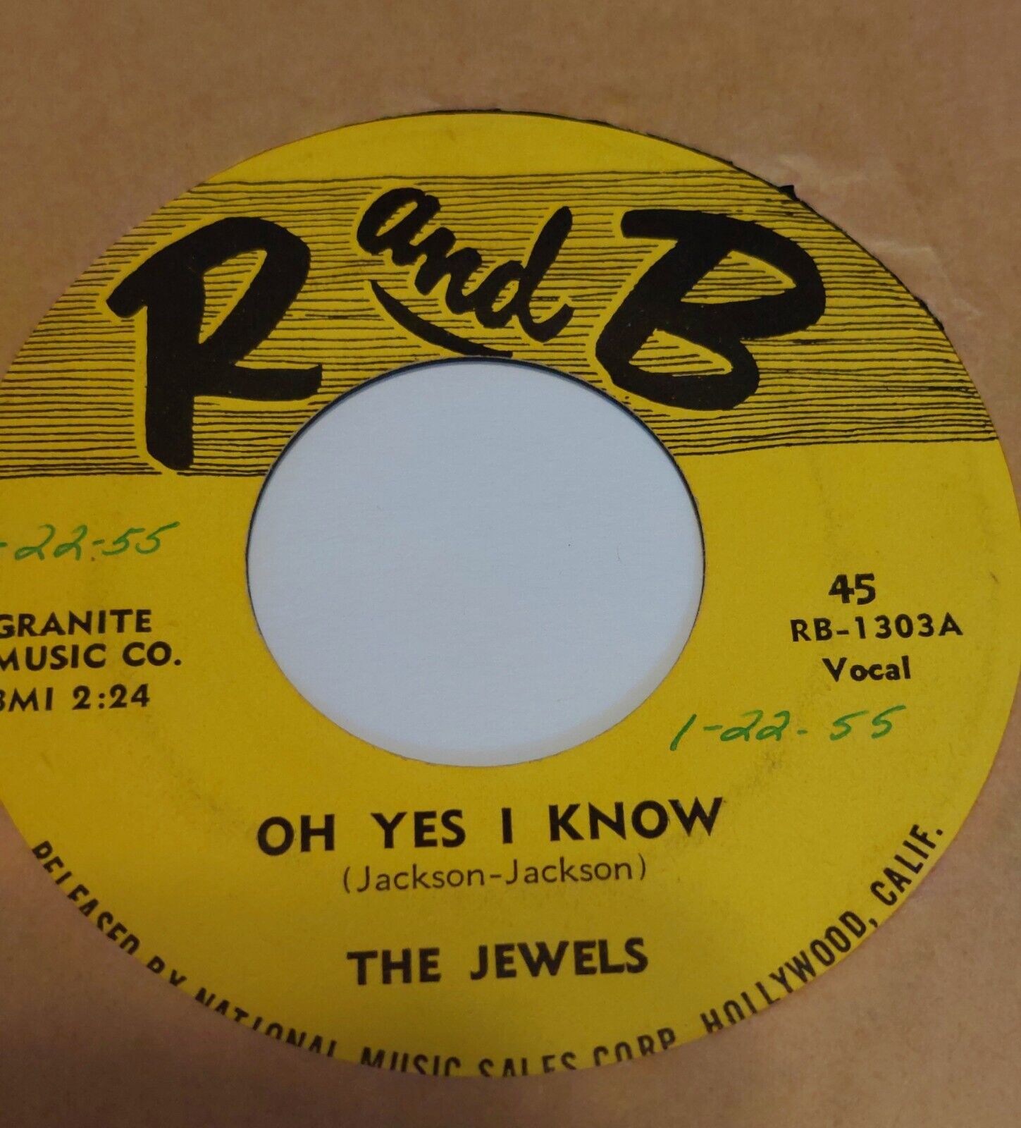 popsike.com - The Jewels 45 - Oh Yes I Know / A Fool In Paradise. R and ...