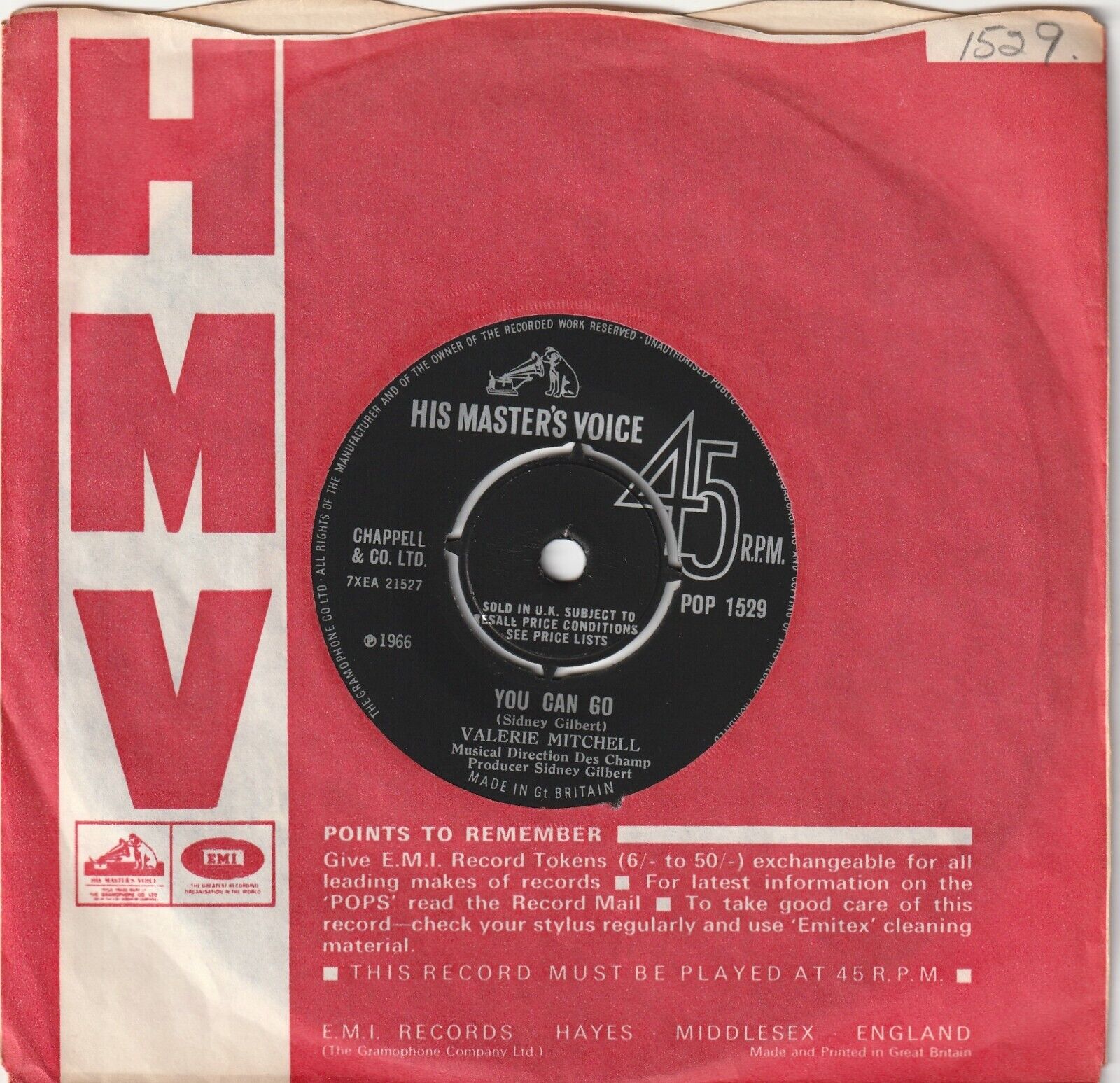 popsike.com - VERY RARE VALERIE MITCHELL YOU CAN GO - auction details