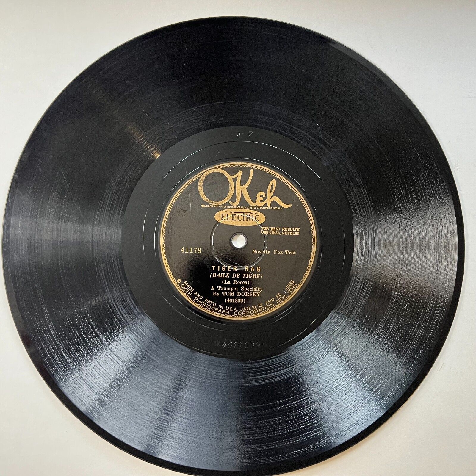 popsike.com - Tom Dorsey , Eddie Lang Okeh 41178 Tiger Rag , Here for ...