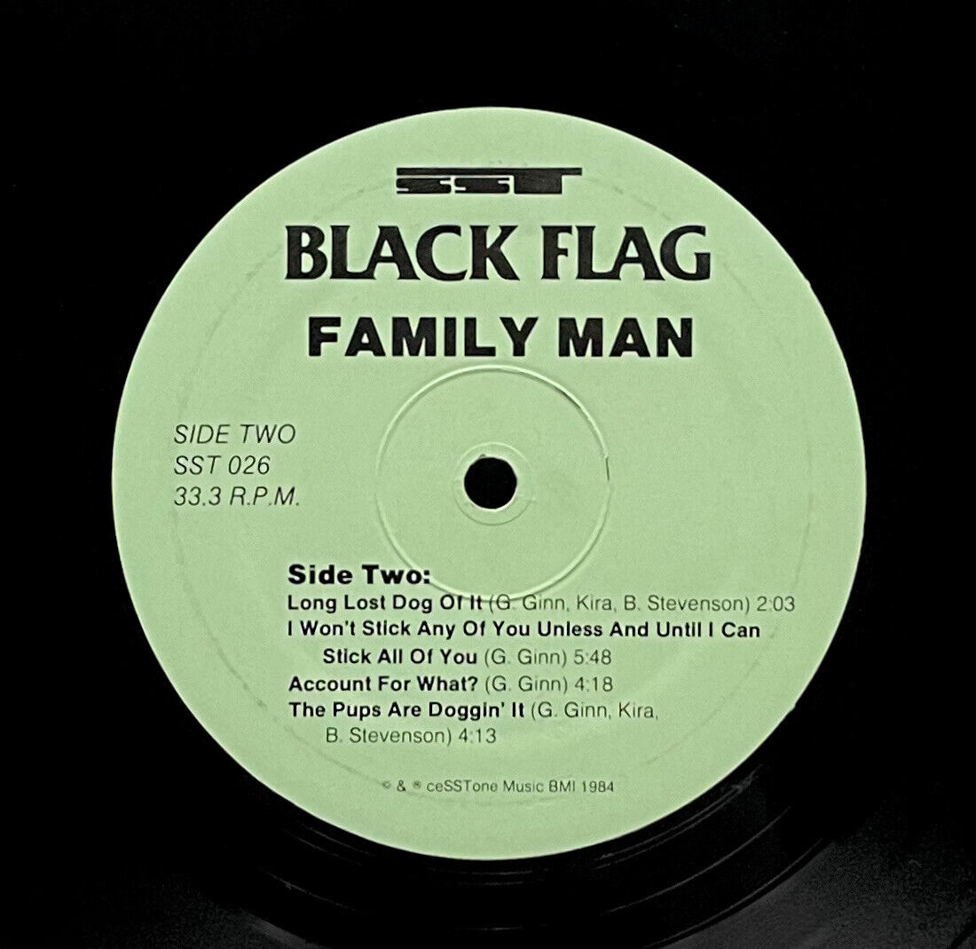 popsike.com - Vtg 1984 BLACK FLAG Album FAMILY MAN Record 1ST PRESSING ...