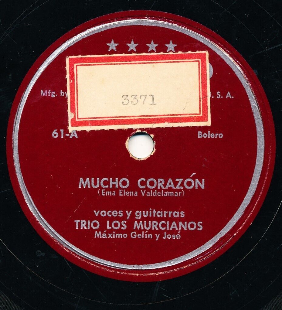 Popsike Trio Los Murcianos Mucho Corazon Yiri Yiri Bom Latin 78