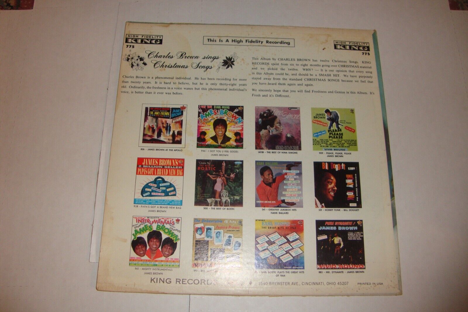 popsike.com - CHARLES BROWN SINGS CHRISTMAS SONGS- KING LP 775- STEREO ...
