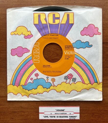 popsike.com - Dolly Parton Jolene Love You’re So Beautiful Tonight 45 ...