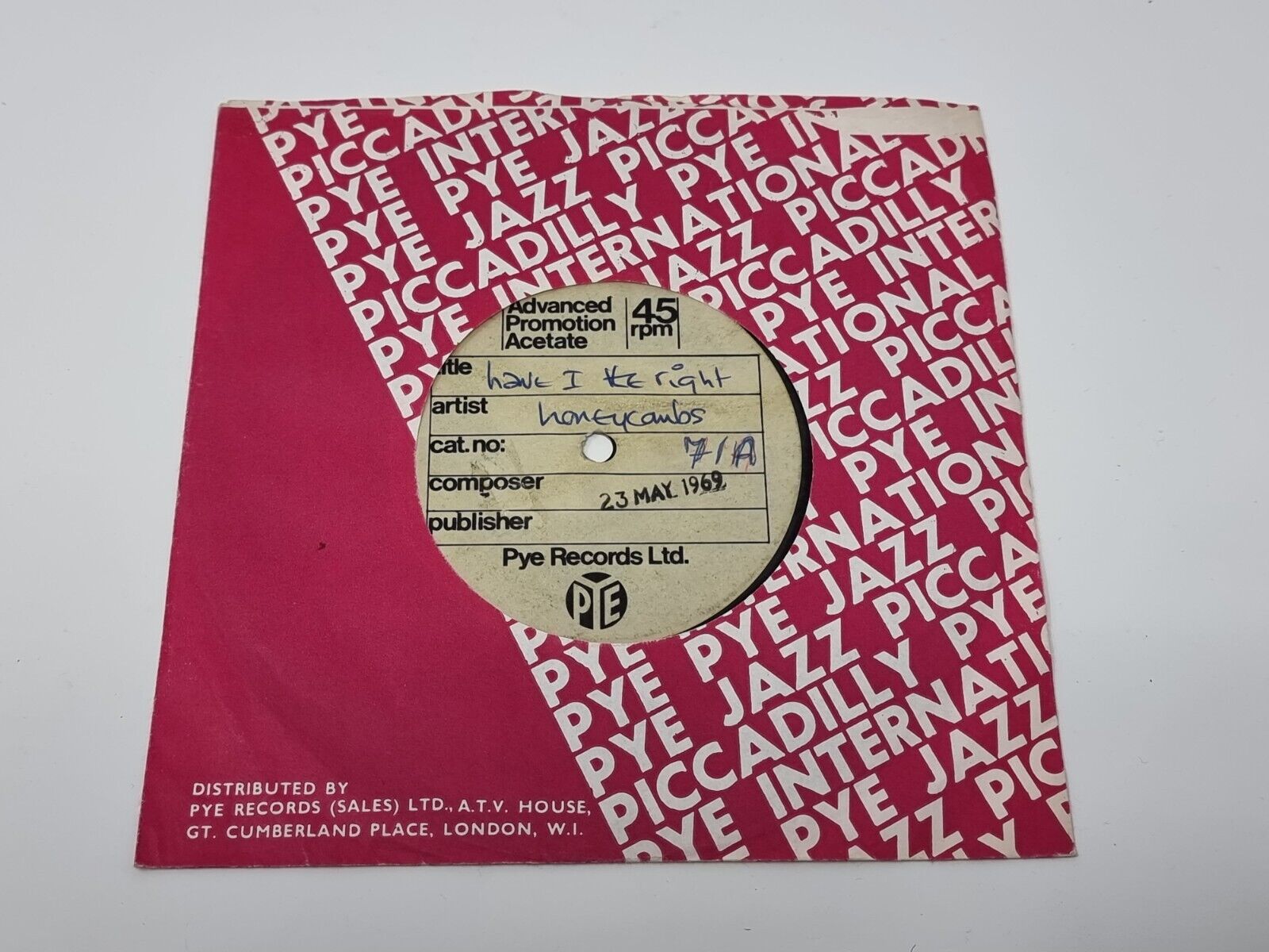 popsike.com - The Honeycombs Acetate Have I The Right? RGM sound Joe ...