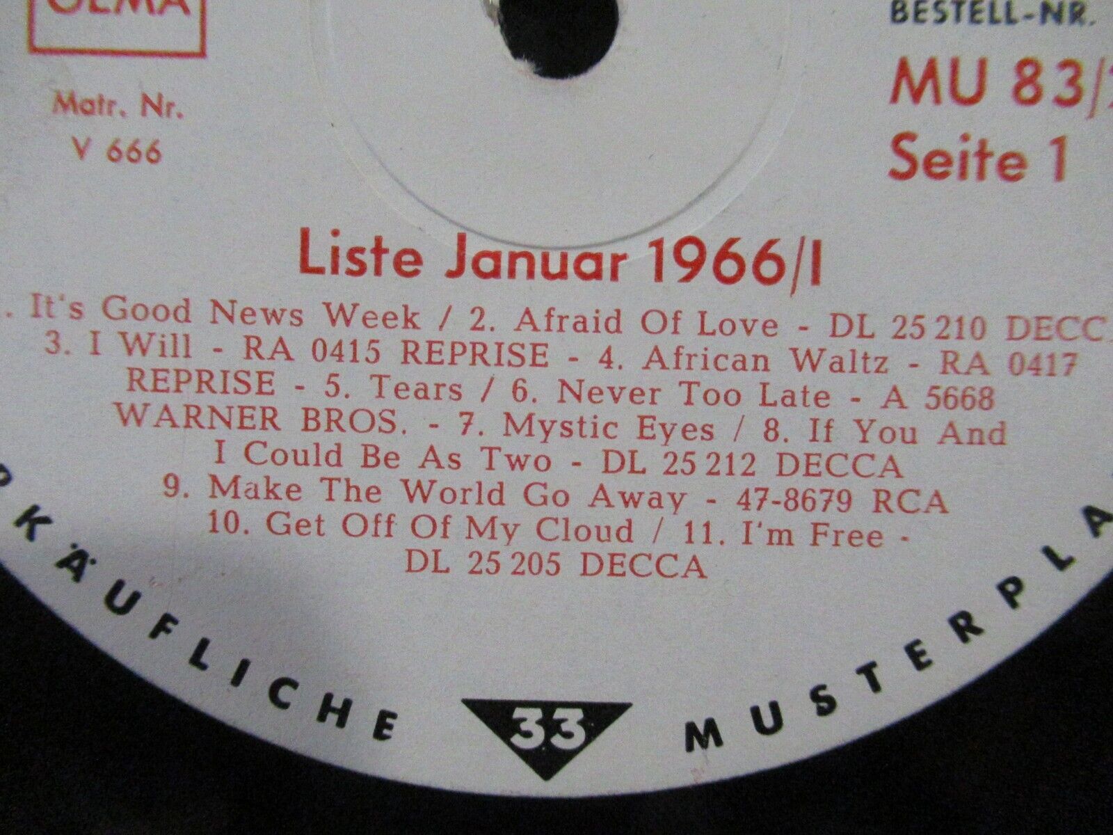 popsike.com - INFORMATIONSPLATTE Jan. 1966 ROLLING STONES, ELVIS ...