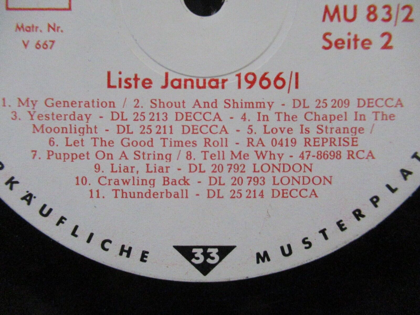 popsike.com - INFORMATIONSPLATTE Jan. 1966 ROLLING STONES, ELVIS ...