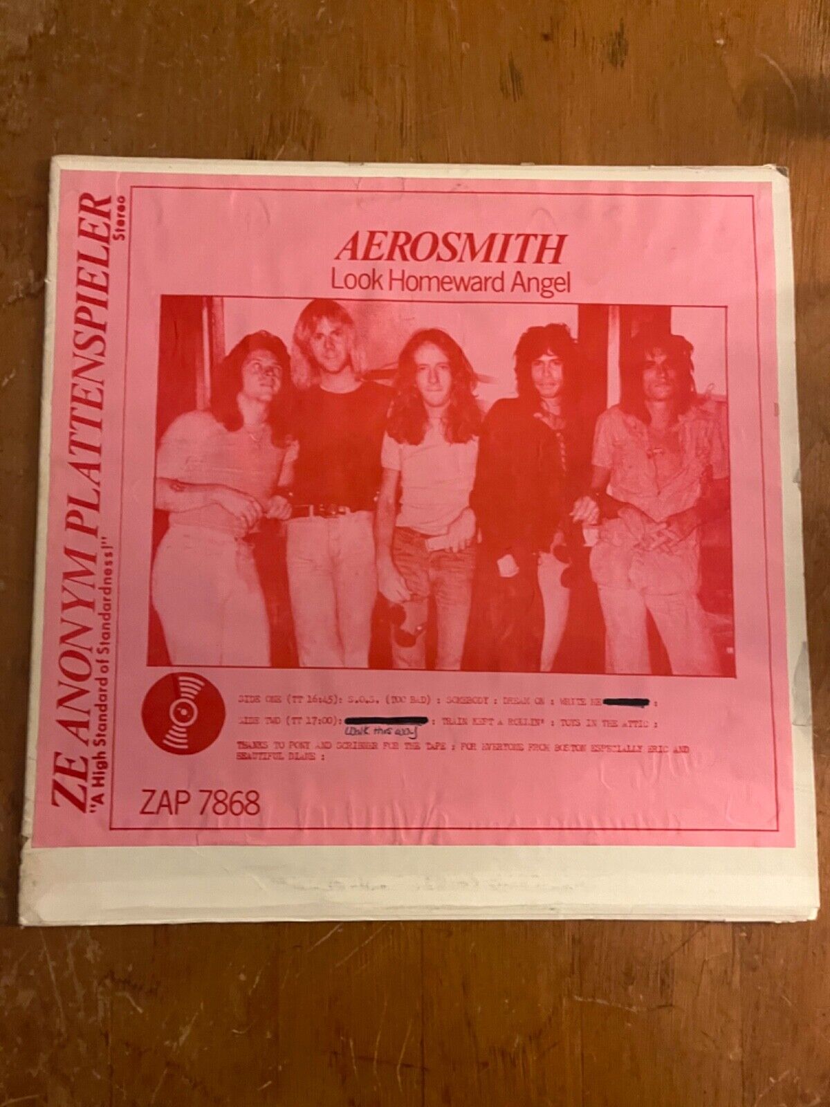 popsike.com - Aerosmith: Look Homeward Angel--Live Vinyl--1975 NYC ...
