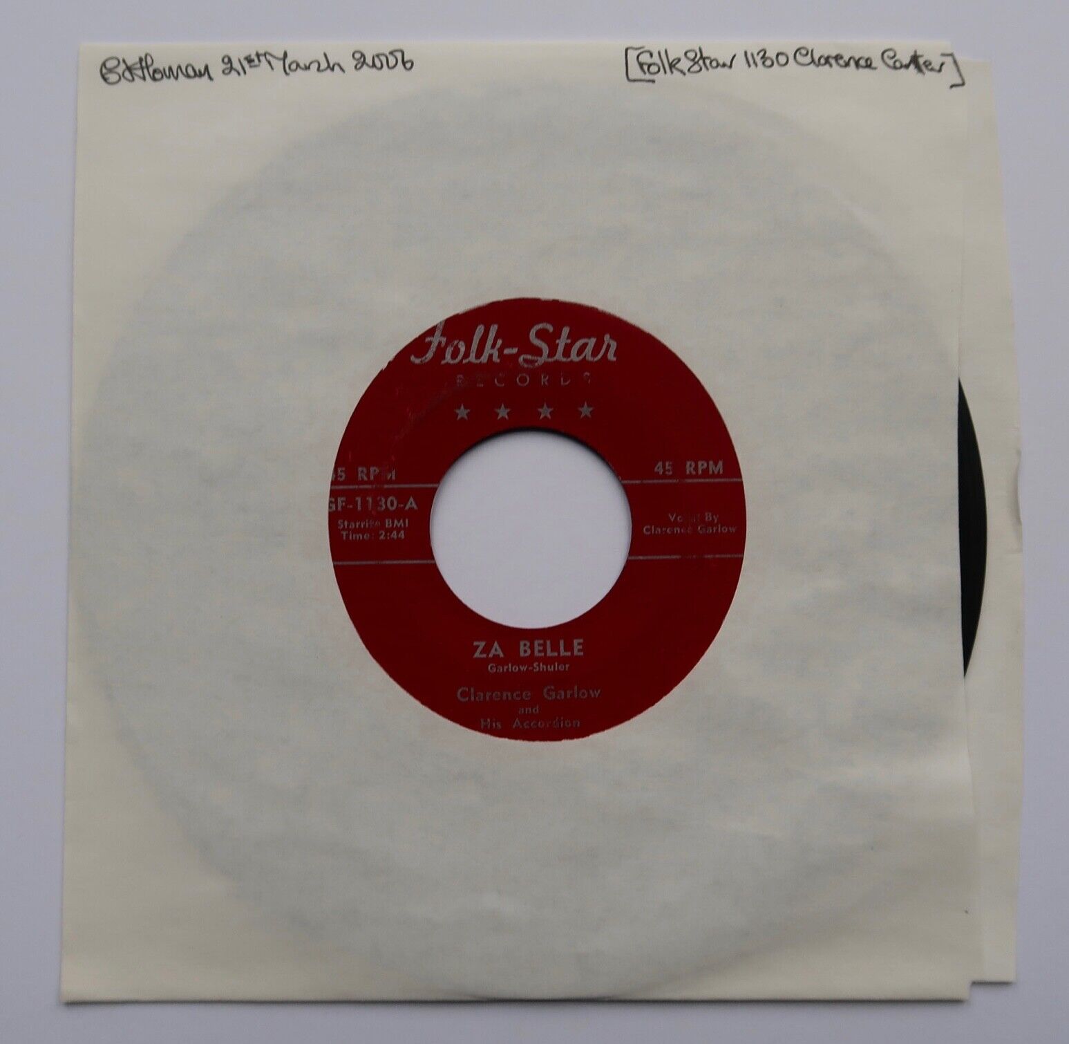 popsike.com - CLARENCE GARLOW Za Belle Original US 45 Folk Star RnB ...