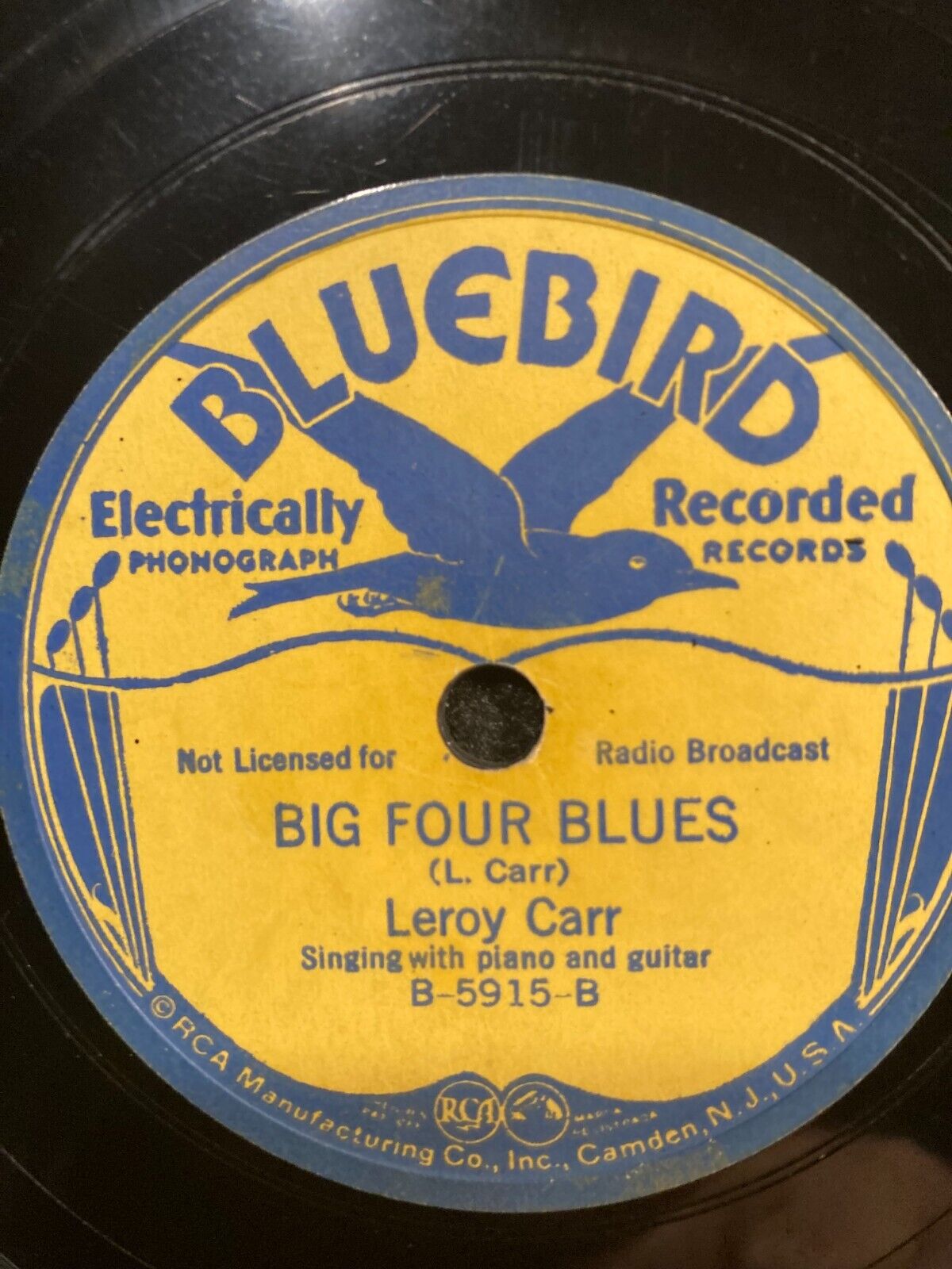 popsike.com - BLUES 78 RPM LEROY CARR (BUFF) BLUEBIRD 5915 E/E ...