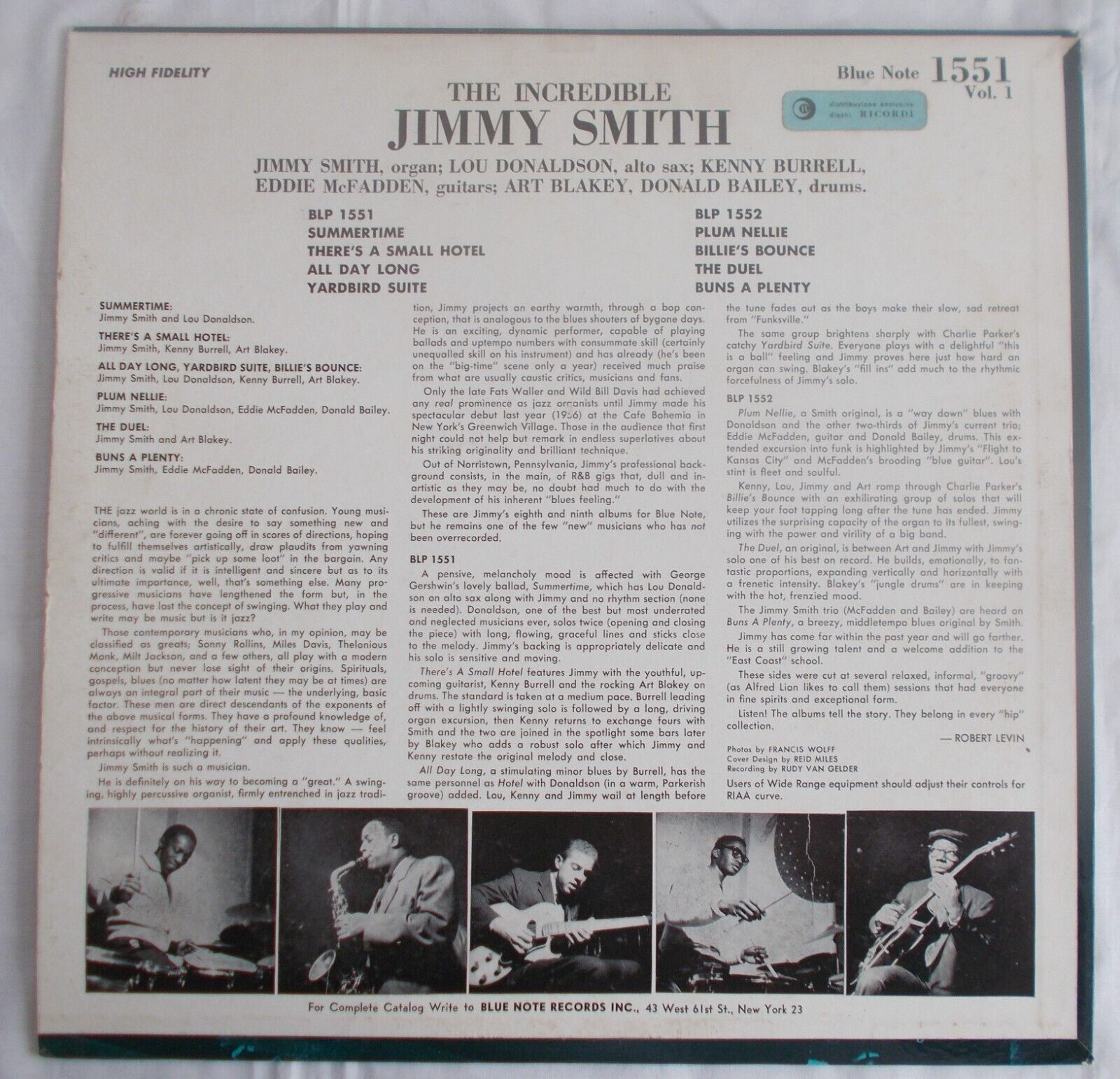 popsike.com - THE INCREDIBLE JIMMY SMITH AT THE ORGAN VOL.1 ORIGINAL U ...