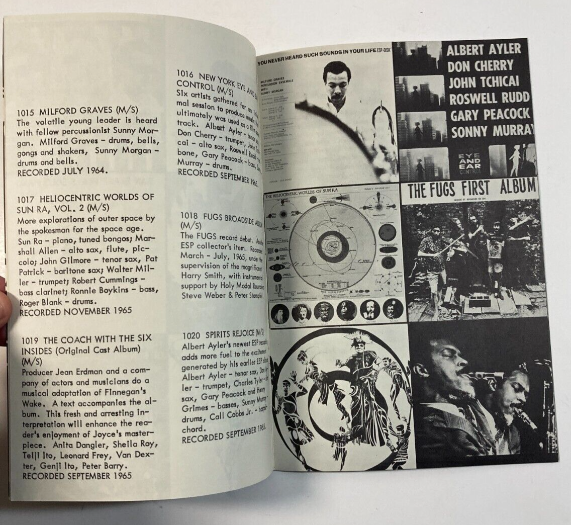 popsike.com - ESP Disk 1967 Record Catalog Featuring Sun Ra Fugs ...