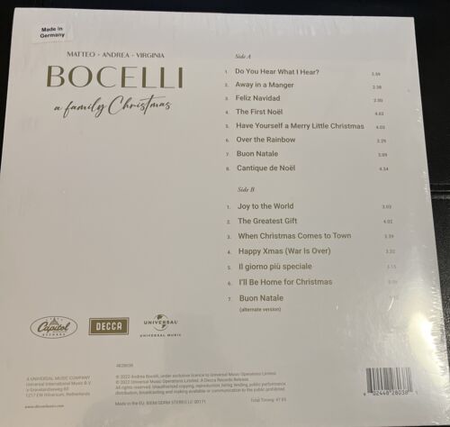 popsike.com - Andrea Bocelli, Matteo Bocelli, Virginia Bocelli - A ...