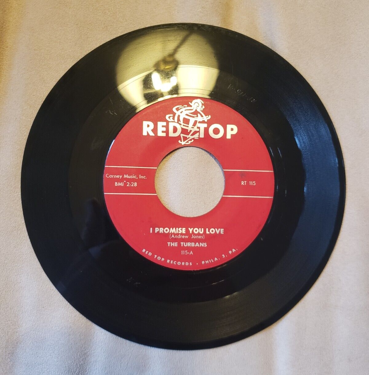 popsike.com - 45 RPM THE TURBANS/I PROMISE YOU LOVE/CURFEW TIME RED TOP ...