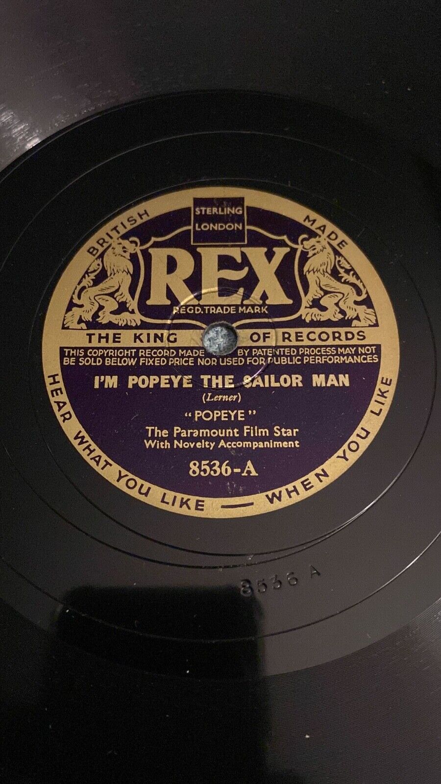 popsike.com - Rare 78rpm record, E, POPEYE : I'm Popeye The Sailor Man ...