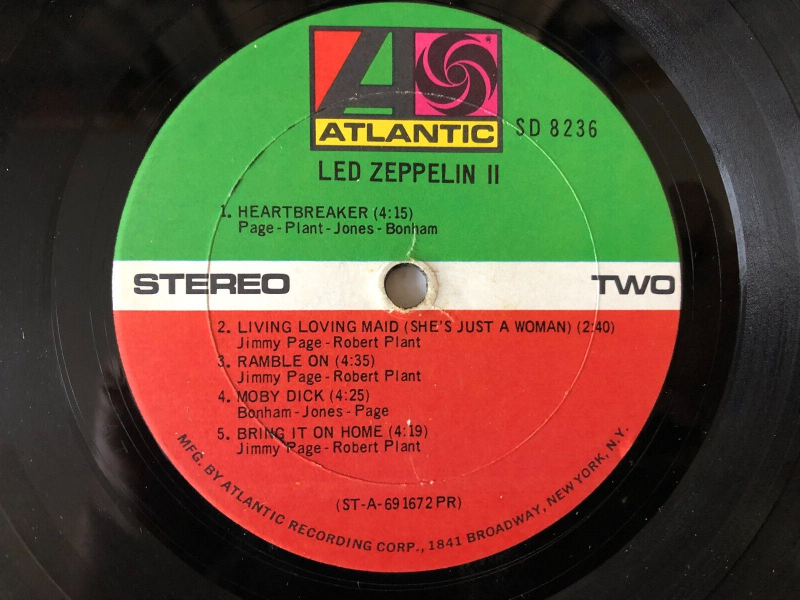 popsike.com - LED ZEPPELIN II Original 1969 Atlantic "PR" Robert Ludwig ...
