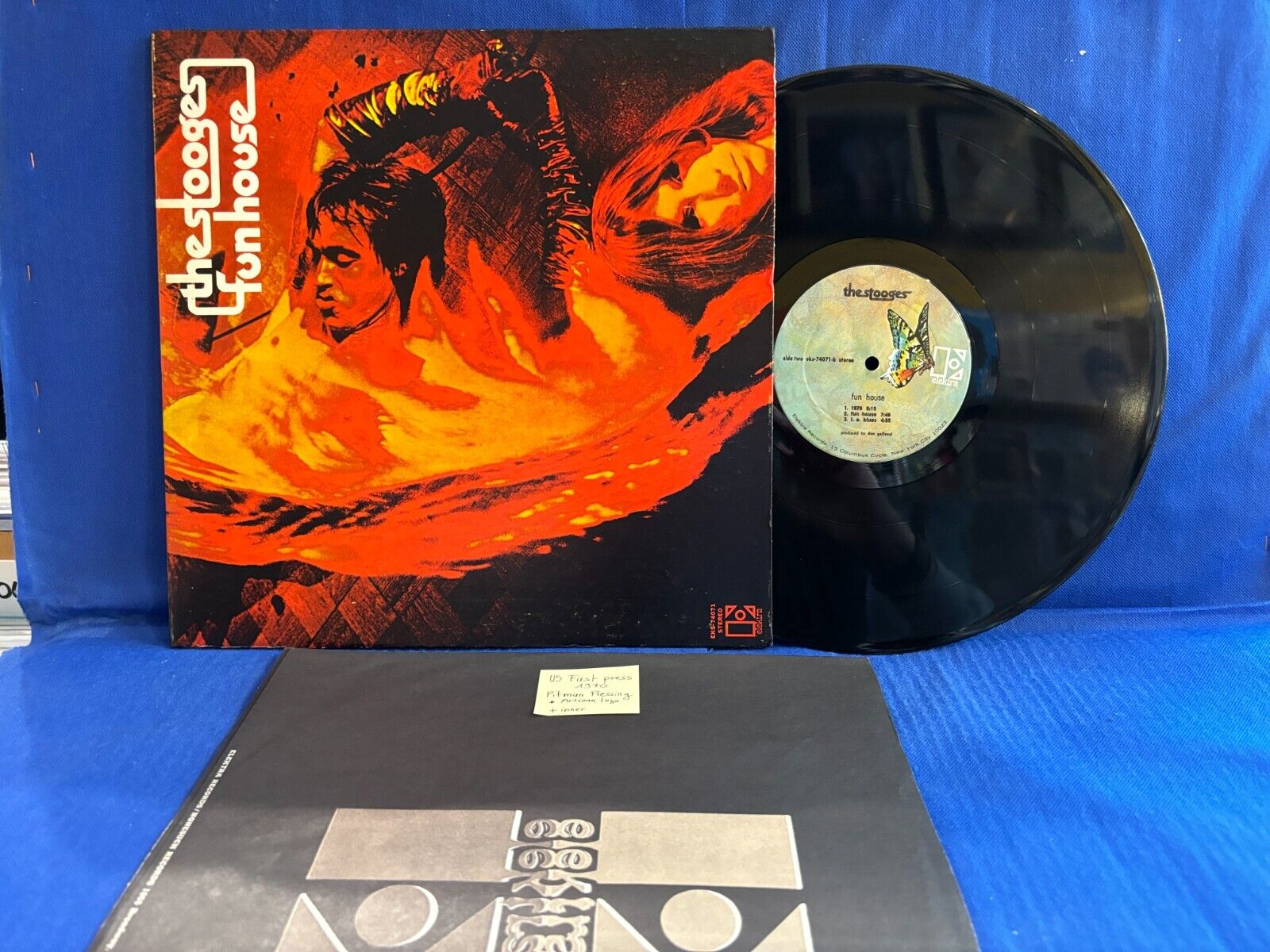 popsike.com - THE STOOGES FUN HOUSE IGGY POP ELEKTRA 74071 + INTERIOR ...