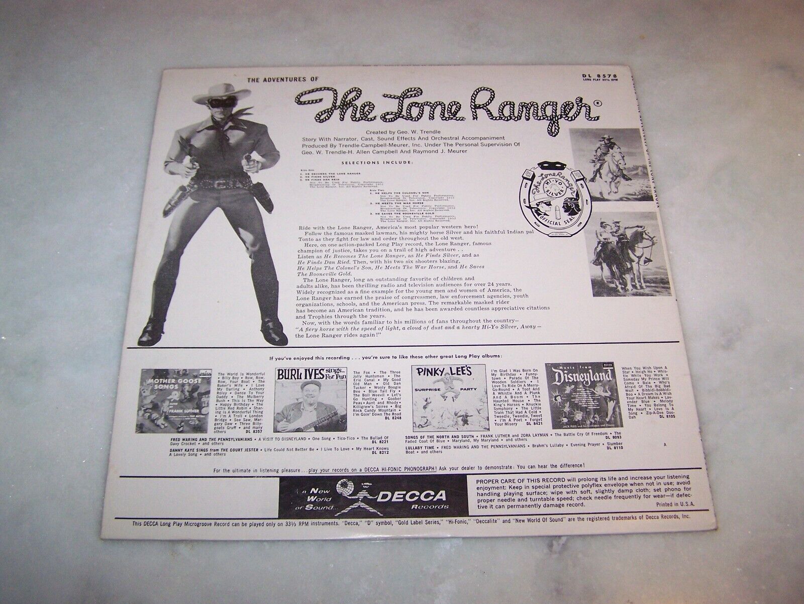 popsike.com - The Adventures Of The Lone Ranger Vinyl LP - auction details