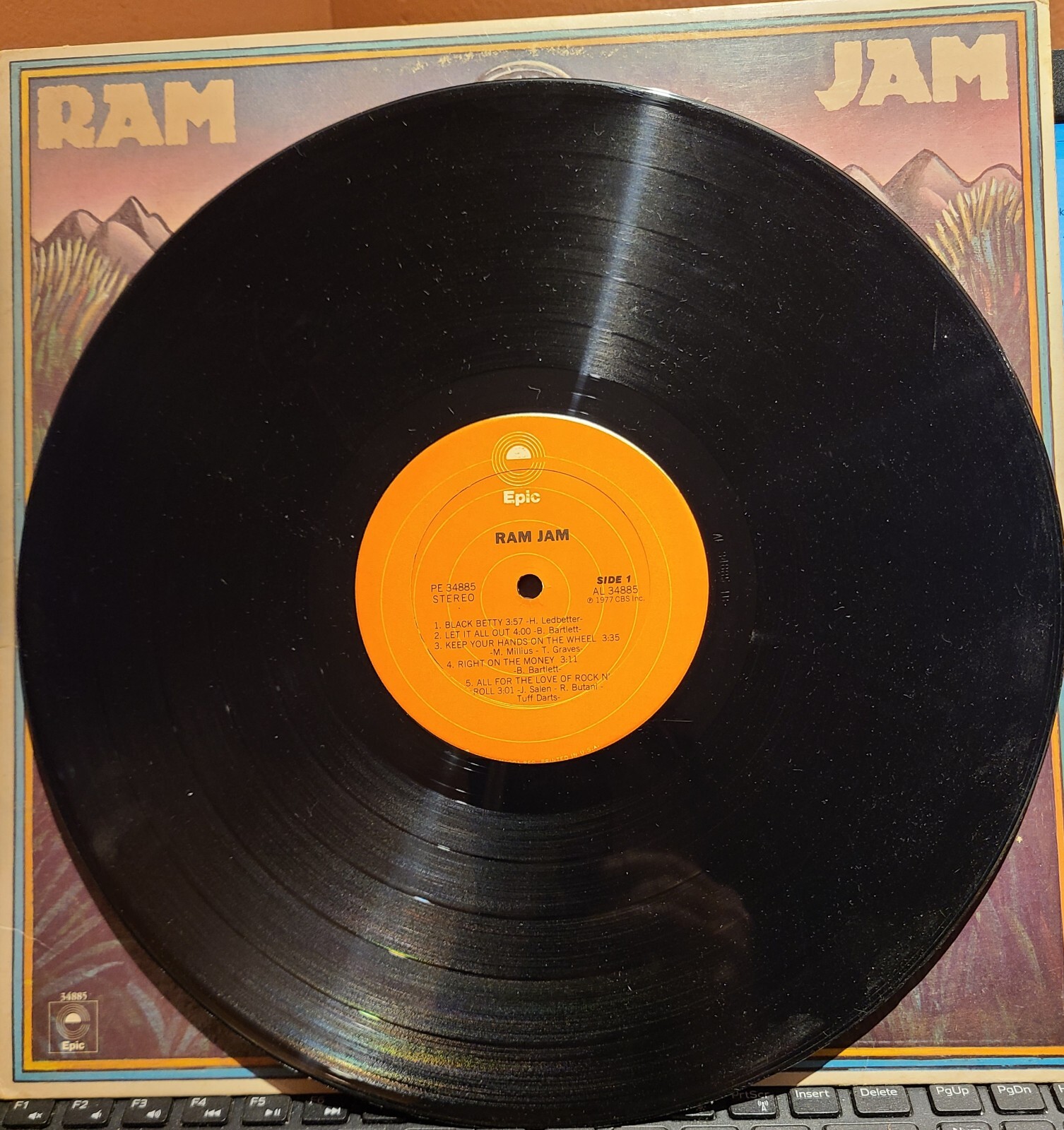 popsike.com - RAM JAM "Ram Jam" Debut LP Original 1977 Epic PE 34855 CP ...