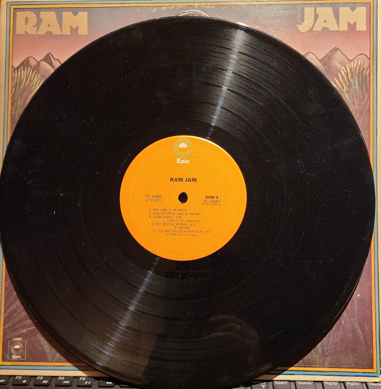 popsike.com - RAM JAM "Ram Jam" Debut LP Original 1977 Epic PE 34855 CP ...