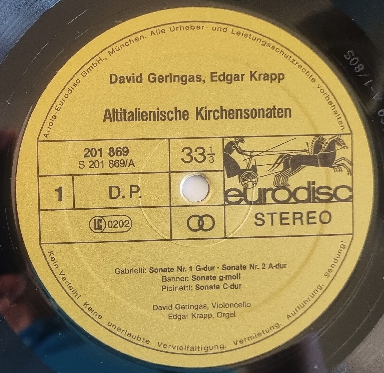 popsike.com - David Geringas, Edgar Krapp: Italian Church Sonatas ...