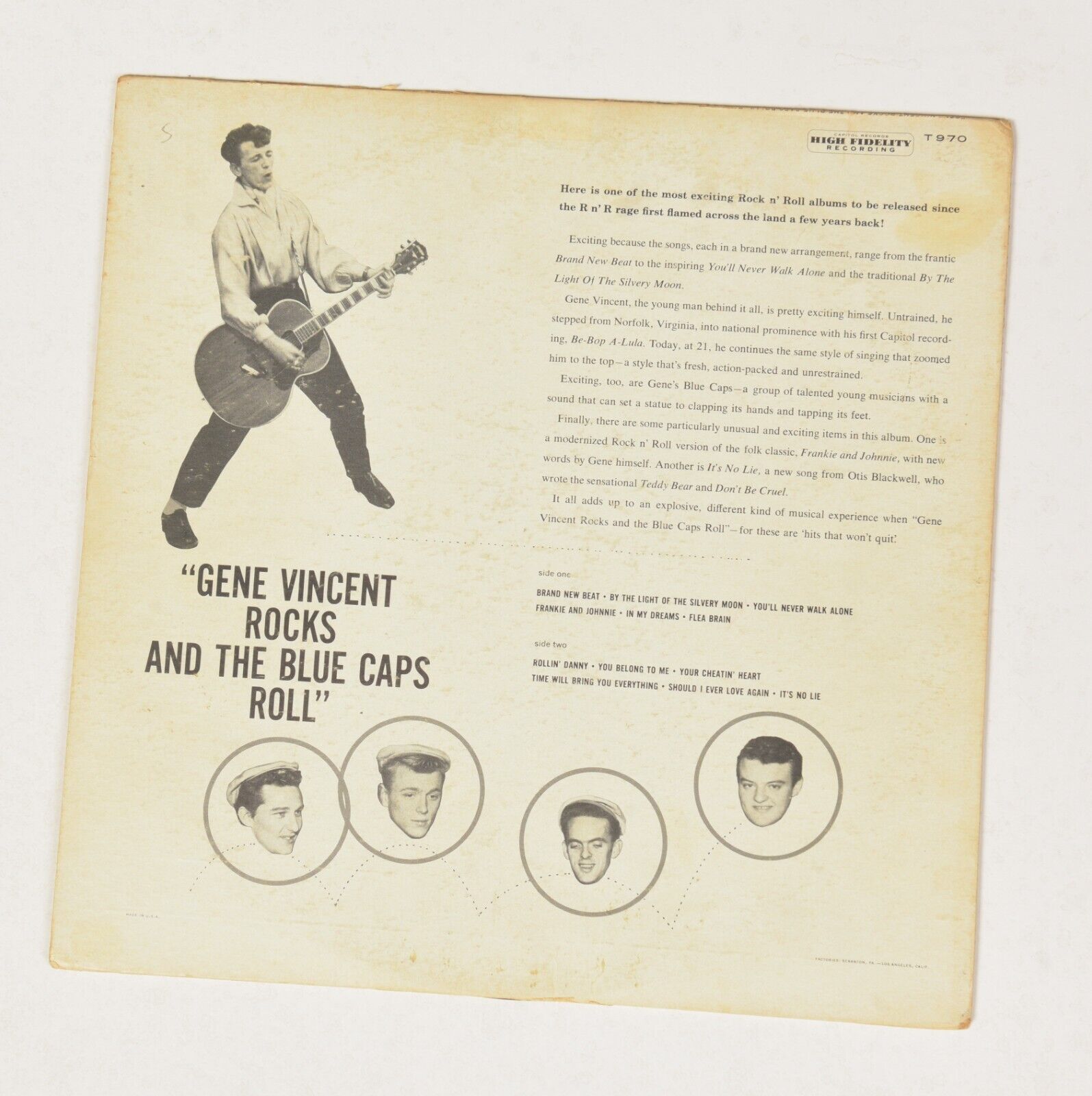 popsike.com - Gene Vincent Rocks and the Blue Caps Roll Capitol T970 ...