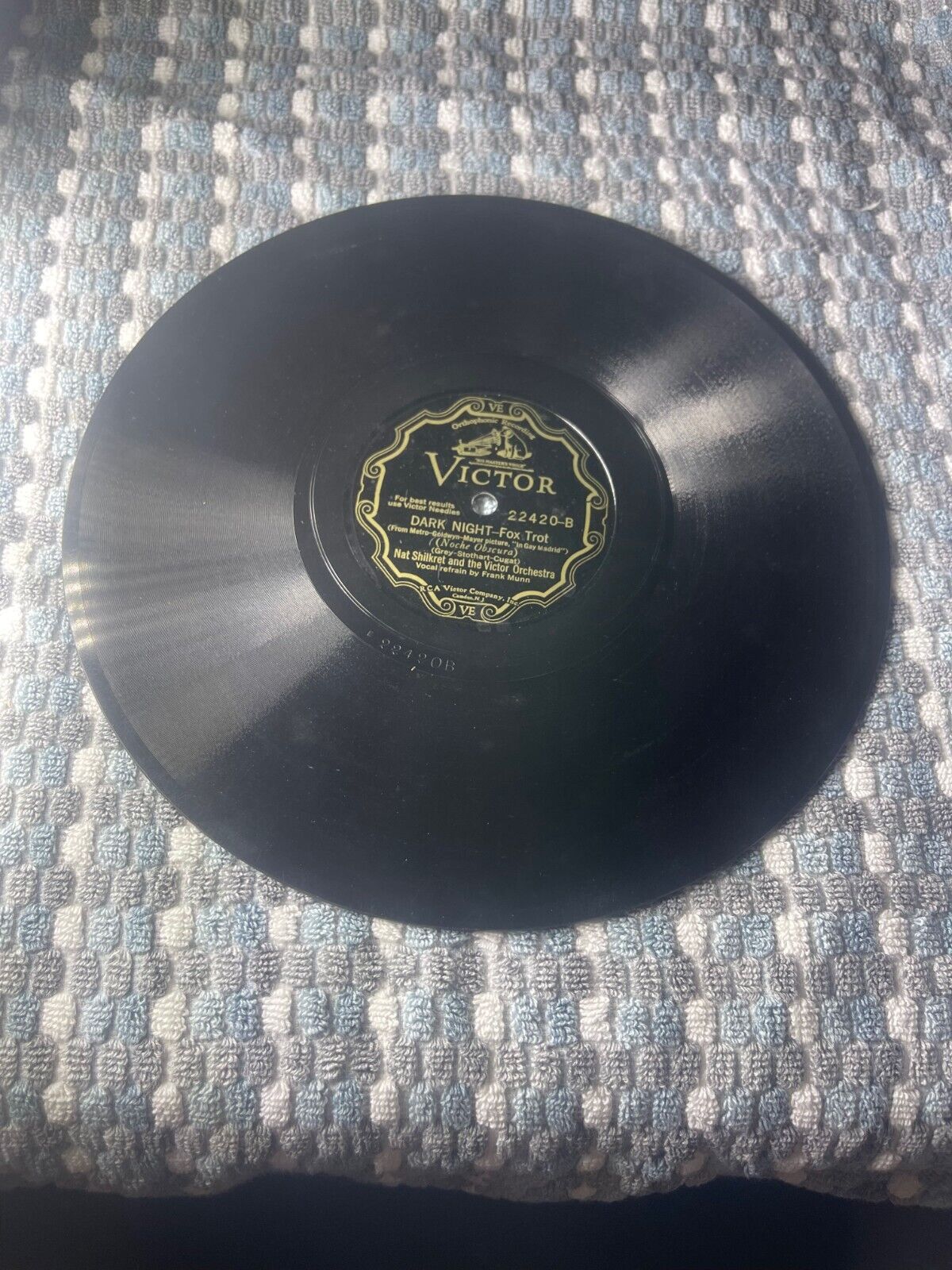 popsike.com - VICTOR Record 78 rpm 22420 DARK NIGHT / INTO MY HEART ...