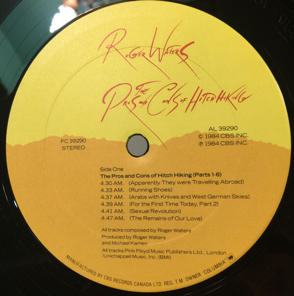 popsike.com - Roger Waters - The Pros And Cons Of Hitch Hiking (LP ...