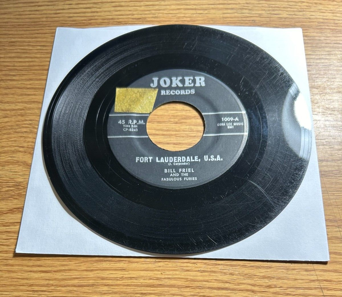 popsike.com - 1961 SURF GUITAR GARAGE 45 BILL FRIEL FORT LAUDERDALE U.S ...